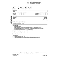 Jual Primary Checkpoint 2015-2021 Science 0846 past papers and mark ...