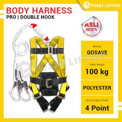 Jual GOSAVE Full Body Harness Pro Absorber Double Lanyard Big Hook Safety B - Jakarta Barat ...