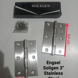 Jual Engsel Tebal SOLIGEN 3" Stainless ENGSEL JENDELA PINTU 3 INCH ...