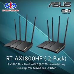 Promo ASUS RT-AX1800HP AX1800 (2 Pack) Dual Band WiFi 6 Router with ...
