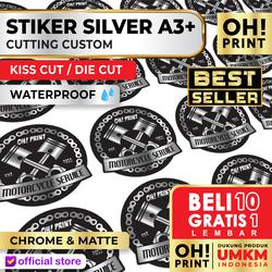 Jual Cetak Stiker | Print Sticker Label Metallic Silver Gold A3+ KISS ...