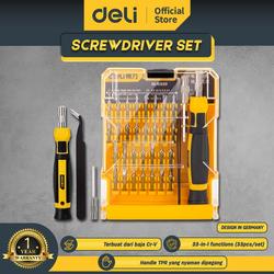 Promo Deli Tools Obeng Presisi Set / Precision Screwdriver 45 pcs ...