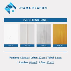 Jual Plafon PVC Ceiling Panel Merk Utama Plafon Warna Putih Motif Kayu ...