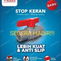 Jual Rucika Ball Valve PVC 1/2" Stop Kran Keran Plastik Ballvalve ...