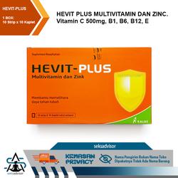Promo Hevit Plus - Multivitamin C 500 Mg, B1, B6, B12, E dan Zinc ...
