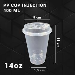 Jual PP Cup Injection 350ml / 12Oz Gelas Plastik Coffee / Boba / Tea ...