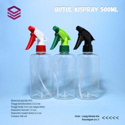 Jual botol semprot 500ml bening slim / botol spray 500ml / botol kispray - Putih List mera ...