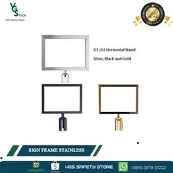 Promo Sign Frame A4 Potrait Stainless High Quality Papan Tiang Antrian ...