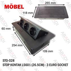 Jual Box Stop Kontak Buka Tutup 3 EURO Power Hitam Tanam Meja Meeting ...