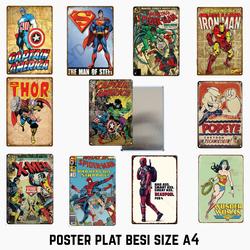 Jual poster plat metal A4 retro pajangan dinding kamar cafe bar ...