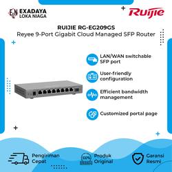Promo Ruijie RG-EG209GS Reyee 9-Port Gigabit Cloud Managed SFP Router ...