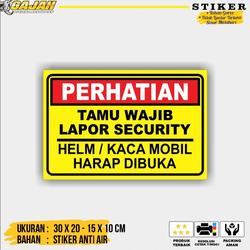 Jual Sticker Safety Sign K3 Rambu Tamu Wajib Lapor Security - Design#1 ...