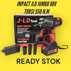Jual JLD Mesin bor impact baterai torsi besar 88VF impact wrench brushless - hitam 1 baterai ...