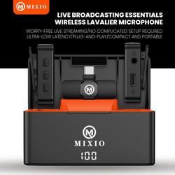 Promo MIXIO-T9/T10 Wireless Microphone Professional Mikrofon Lavalier ...