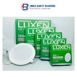 Jual LUXEN Lampu Downlight LED 5w 7w 9w 12w 18w Downlight Panel Bulat ...