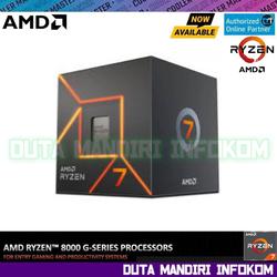 Promo Processor AMD Ryzen 7 8700F 4.1Ghz Up To 5.0Ghz Cache 16MB 65W AM5 [Tray] Cicil 0% 3x ...