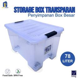 Jual Storage Box Ezy CB 45 Liter Roda Bening Tebal Kotak Container ...