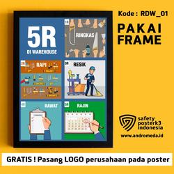 Jual Safety Poster K3 : Kawasan 5R + Frame - Kota Bandung - Safety ...