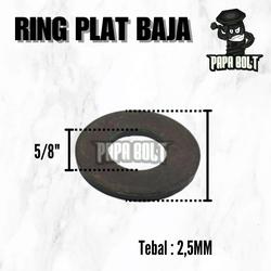 Jual M16 Ring Plat Baja Hitam 5/8" Washer Plate 8.8 16mm Tebal 3mm ...