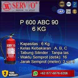 Jual APAR SERVVO 6 KG ABC 90 POWDER P 600 ALAT PEMADAM API RINGAN SERVO ...
