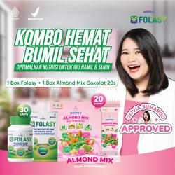 Promo MOMSY- FOLASY [Folat Aktif] 30kapsul x Almond Mix Cokelat Asi ...