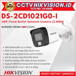 Jual DS-2CD1021G0-I Hikvision 2MP PoE IP Camera CCTV Outdoor Bullet IR 20M - LENSA 2.8MM ...