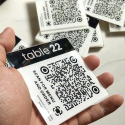 Jual Custom Nomor Meja Tempel Akrilik Print Label Tag Table Sign QR ...