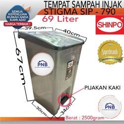 Jual TEMPAT SAMPAH 70 LITER INJAK SEGI SHINPO 790 / DUST BIN / KOTAK SAMPAH - Jakarta Barat ...