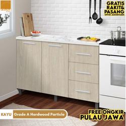 Promo IDEA Kitchen Set Lemari Rak Dapur Bawah Modern Minimalis 3 Laci ...