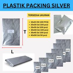 Jual Plastik Packing Silver uk 40x50 (50pcs), Kantong Bungkus paket ...