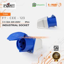 Jual CEE 123 3Pole 32A SOCKET INDUSTRIAL Surface MOUNTING LISTRIK FORT ...