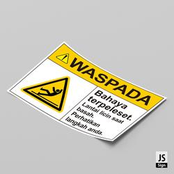 Jual STICKER K3 SAFETYSIGN - WASPADA PANEL LISTRIK - S(15x15cm) - Kab ...