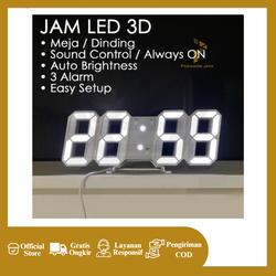 Promo JAW.ID Jam Meja LED 3D / Jam Dinding Digital Angka Modern ...