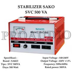 Jual Stabilizer Listrik SAKO TSD 5000 VA LED Digital Original - Kota ...