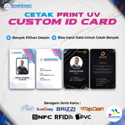 Jual Cetak Custom Print UV DESAIN ID CARD BUMN NAME TAG PVC RFID E-TOLL - PVC, Spot Doff 1S ...