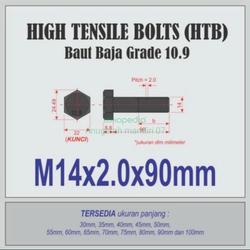 Jual baut mur baja 10.9 - M10 x 90mm - high tensile bolt ( HTB ) - Jakarta Pusat - Anugerah ...