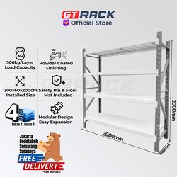 Promo RAK GUDANG BESI GT RACK GT210 PLUS – WAREHOUSE RACK 200KG TINGGI ...