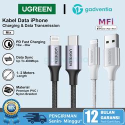 Jual UGREEN Kabel Data iPhone MFi USB Lightning Dan USB Type C To Lightning - USB-A 60156 1M ...