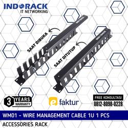 Jual INDORACK 19" Wire Management Panel 1U Wiring Management :WM01 ...