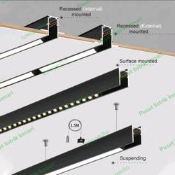 Promo LED MAGNETIC TRACK LIGHT REL LAMPU TRACKLIGHT RAIL 1 METER ...