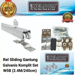 Jual Rel Pintu Geser Sliding Rail Galvanis Panjang 3meter Komplit Set - Jakarta Timur - Sarana ...