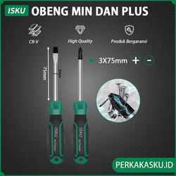 Jual ISKU obeng set Screwdriver Sets /Obeng Plus Minus Magnet 2-in-1 ...