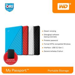Promo WD My Passport 1TB 2TB 4TB 5TB 6TB - HDD Hardisk Eksternal 2.5 inch - Hitam, 1 tb Cicil 0% ...