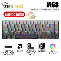 Promo ZIFRIEND M68 Magnetic Switch Keyboard Hall Effect Switch 65% ...