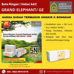 Jual GRAND ELEPHANT | BATA RINGAN AAC GE (FREE MORTAR) | HEBEL - Tebal ...