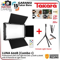 Jual Takara LUNA 600B Bi-Color Video Studio LED Light - COMBO 1 ...