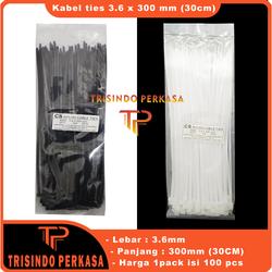 Jual Kabel Ties 30cm (300mm) PROMO TERMURAH Cabel Tie Putih dan Hitam - Hitam, 3.6 x 300mm ...