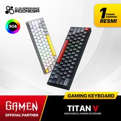 Promo Gamen Titan V / 5 Wired Gaming Keyboard 60% Mechanical Garansi ...