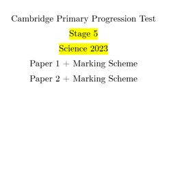 Jual Progression Test Stage 5 English (ESL) Math Science 2024 QP & Keys ...