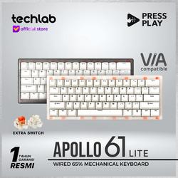 Promo APOLLO61 Lite 60% Wired Mechanical Keyboard by Press Play - Clear ...